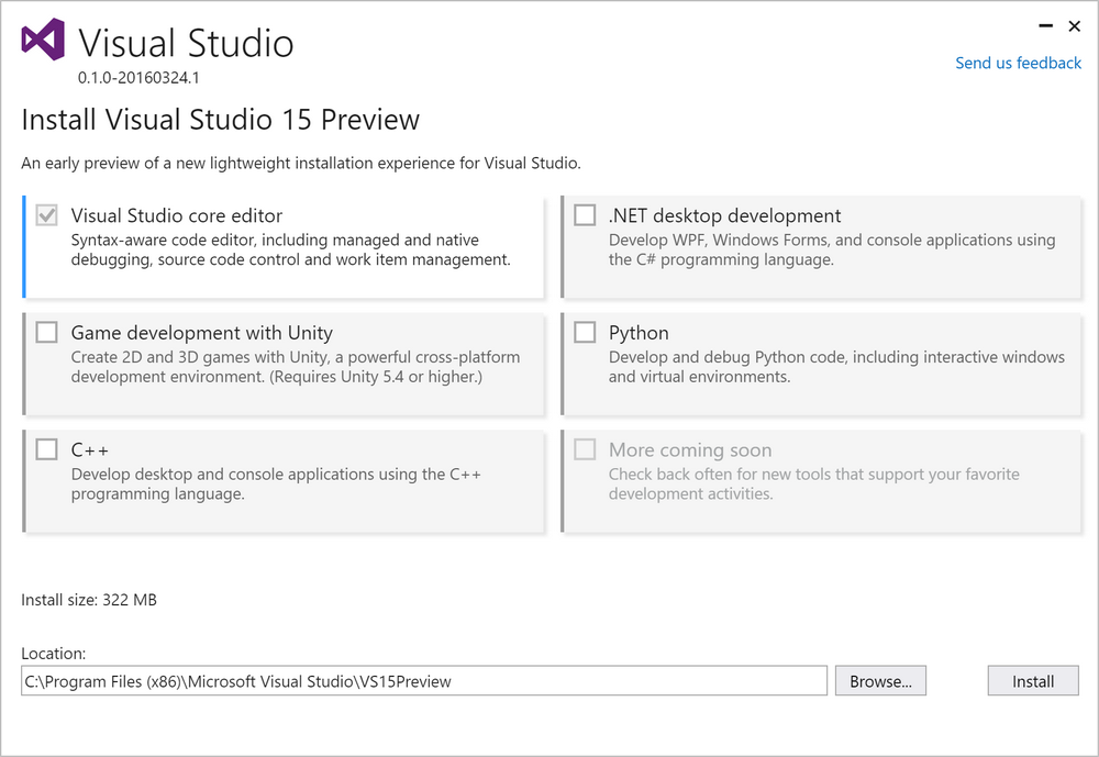 Visual Studio 15 Preview z nowym doświadczeniem instalacji Visual Studio 15 Preview z nowym doświadczeniem instalacji